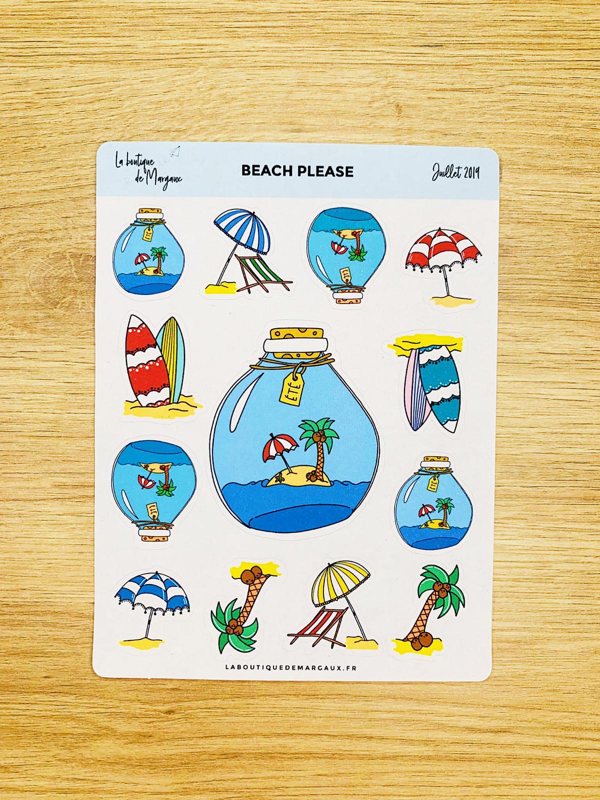 Beach Please - Stickers – La boutique de Margaux